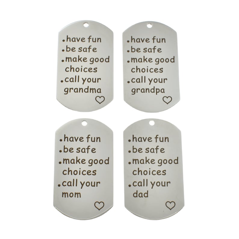 Personalized 'call Your Grandma' Stainless Steel Keychain: Grandchild ...