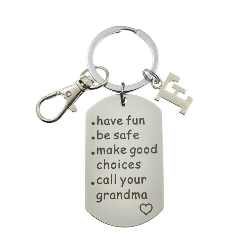 Personalized 'call Your Grandma' Stainless Steel Keychain: Grandchild ...