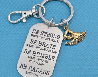 Badass keychain | Etsy