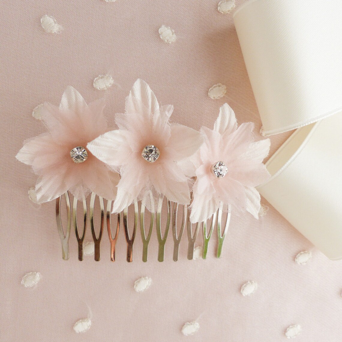 Silk Flower Hair Comb, Flower Hair Comb, Bridal Hair Comb - Etsy