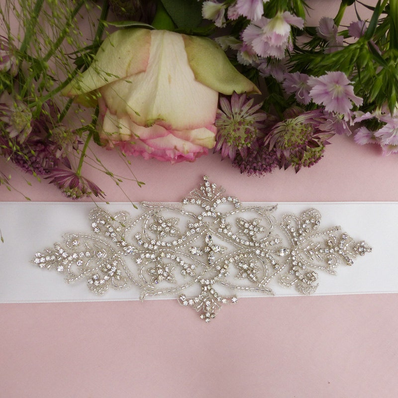 Beaded Bridal Sash - Etsy