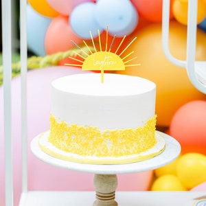 Sun Cake Topper Personalized Cake Topper Birthday Cake | Etsy