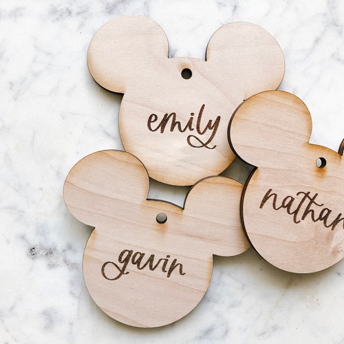 Mickey Tags Disney Tags Personalized Tags Custom Tags | Etsy
