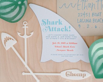 INSTANT DOWNLOAD: Shark Party Invitation - Etsy