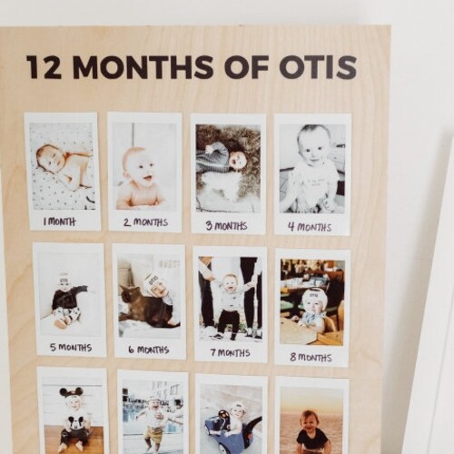 11x14 12 Months of Birthday Sign One Year Old Birthday - Etsy