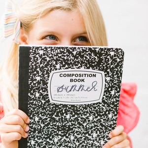 Personalized Composition Book Birthday Party Place Cards - Etsy