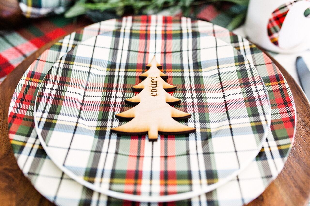 Christmas Tree Tags Christmas Table Personalized Placecard - Etsy