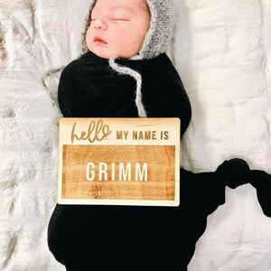 Birth Announcement Sign Hello My Name is Sign Custom Baby - Etsy