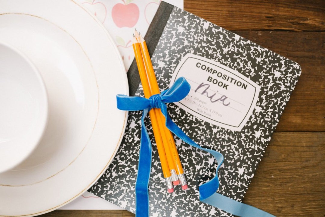 Personalized Composition Book Birthday Party Place Cards - Etsy