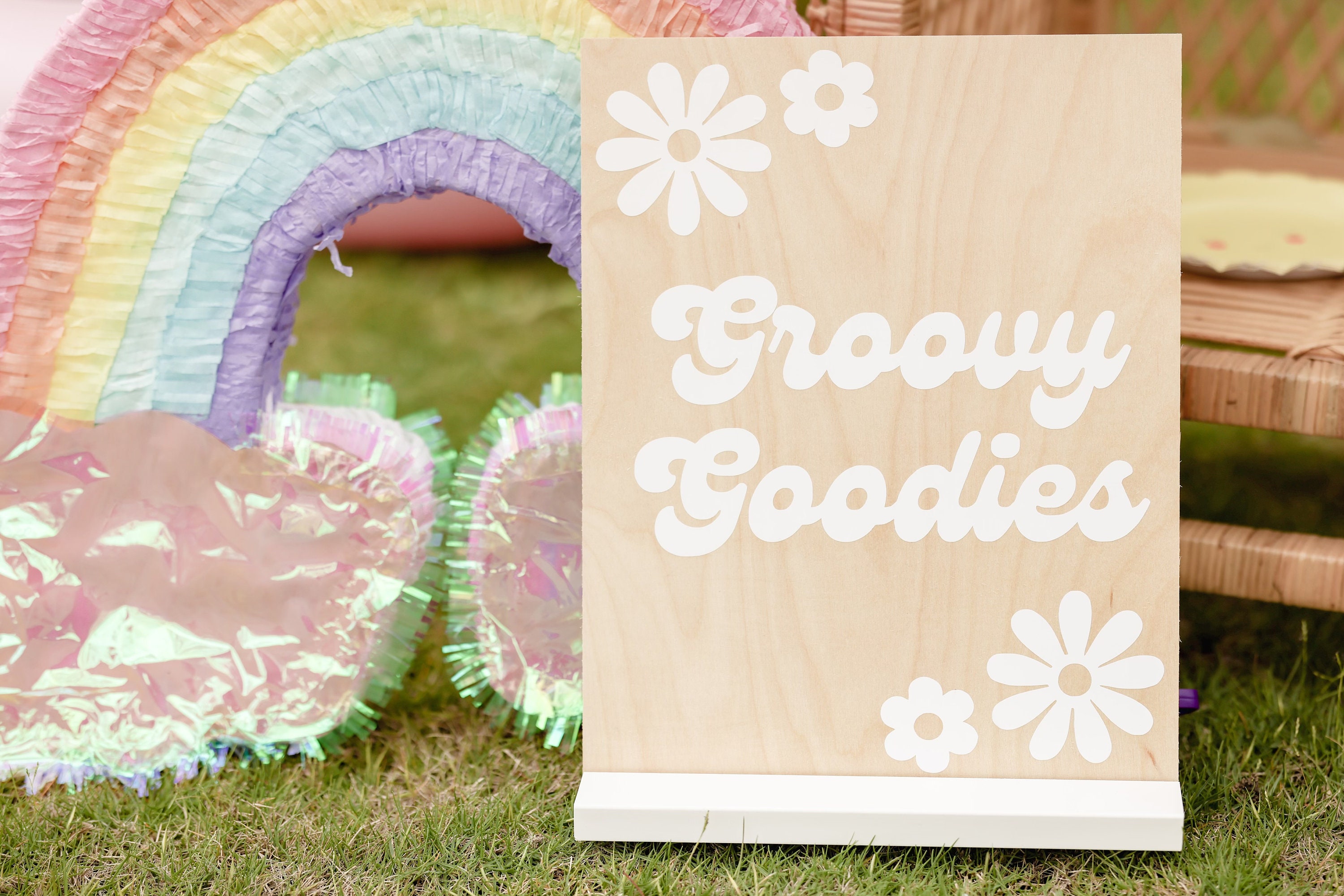 11x14 Groovy Party Sign Retro Party Wood Party Sign | Etsy