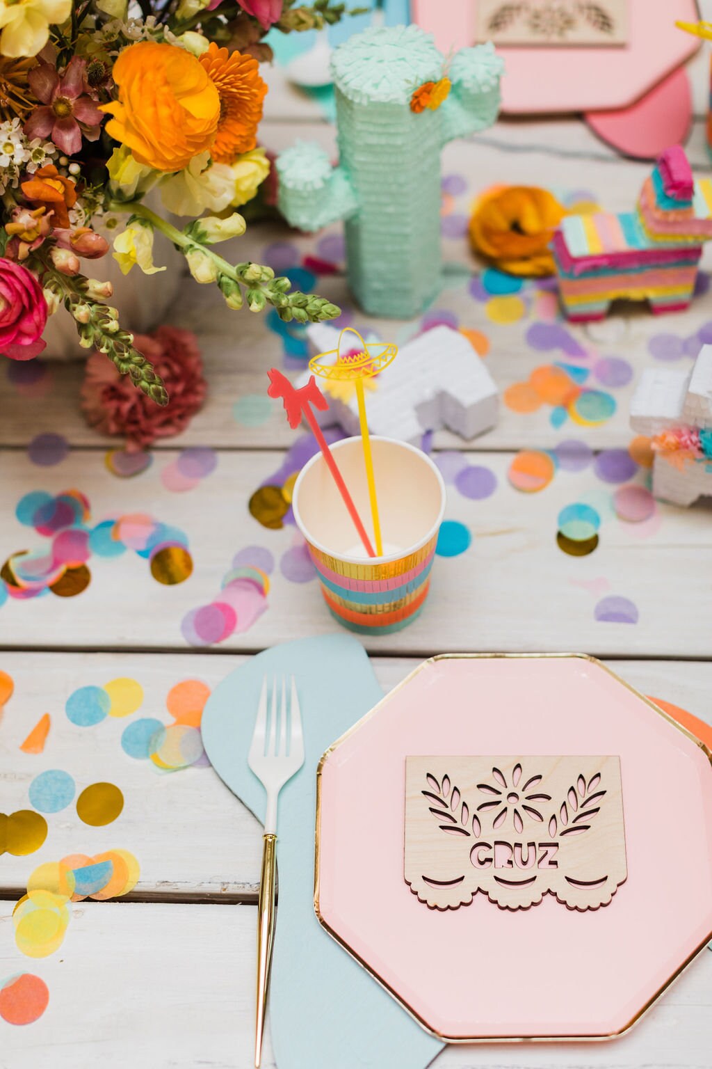 Fiesta Place Cards Cinco de Mayo Party Papel Picado Party | Etsy