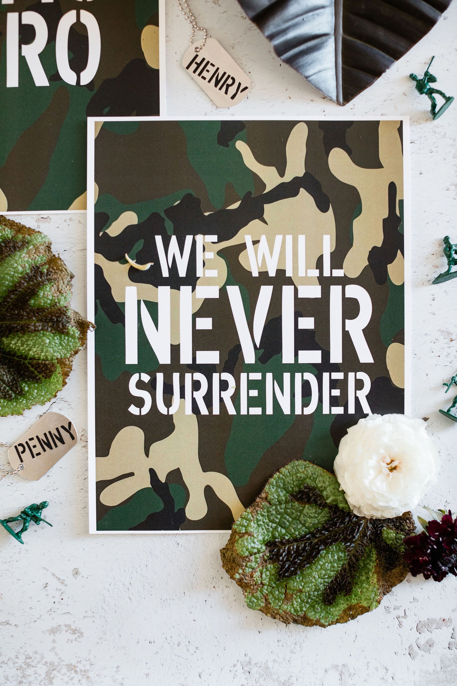INSTANT DOWNLOAD: Camo Party Signs - Etsy