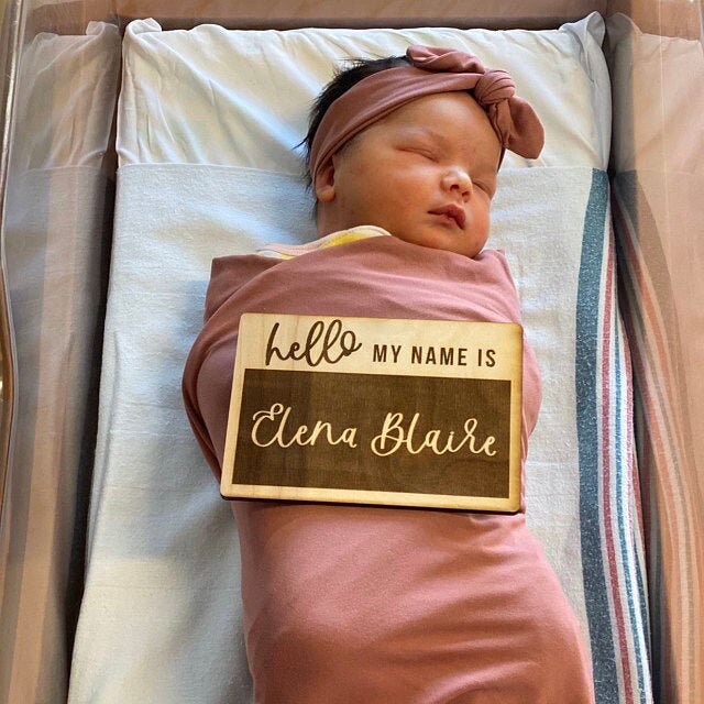 Paper & Party Supplies tag baby sign personalised sign newborn bed sign ...