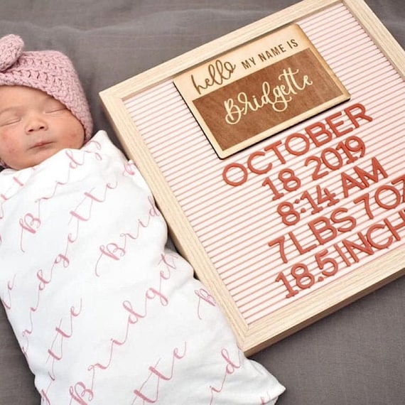 Paper & Party Supplies tag baby sign personalised sign newborn bed sign ...