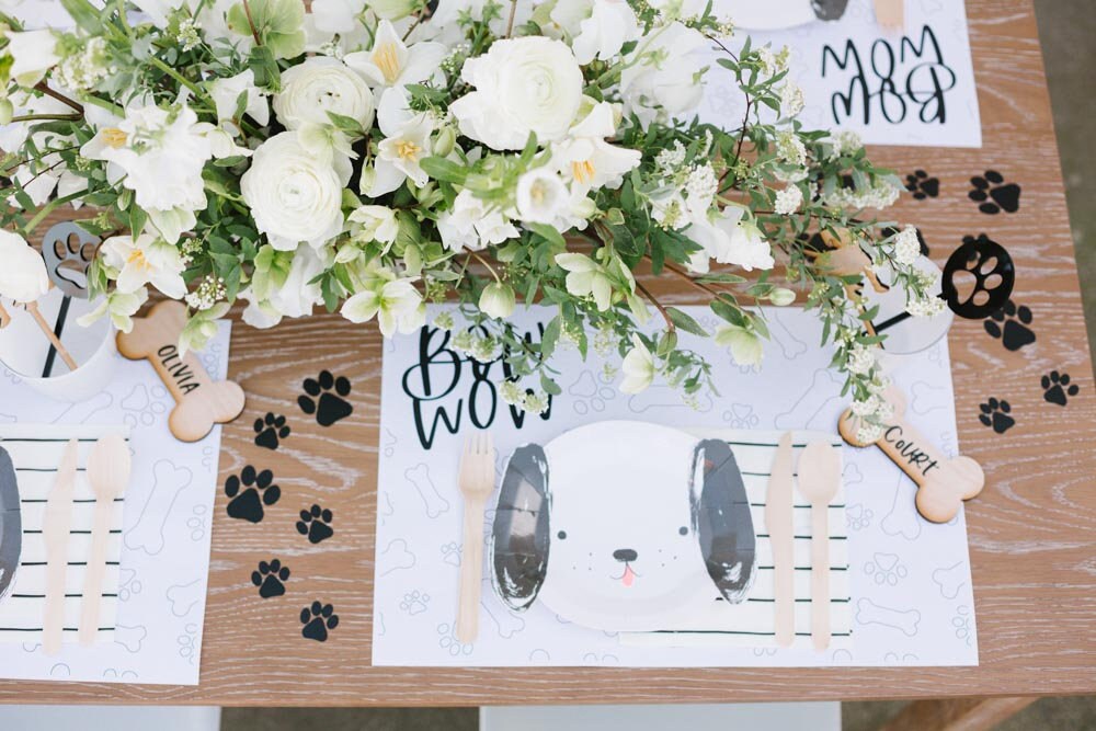 Personalized Dog Bone Place Cards Bone Name Tags Puppy | Etsy