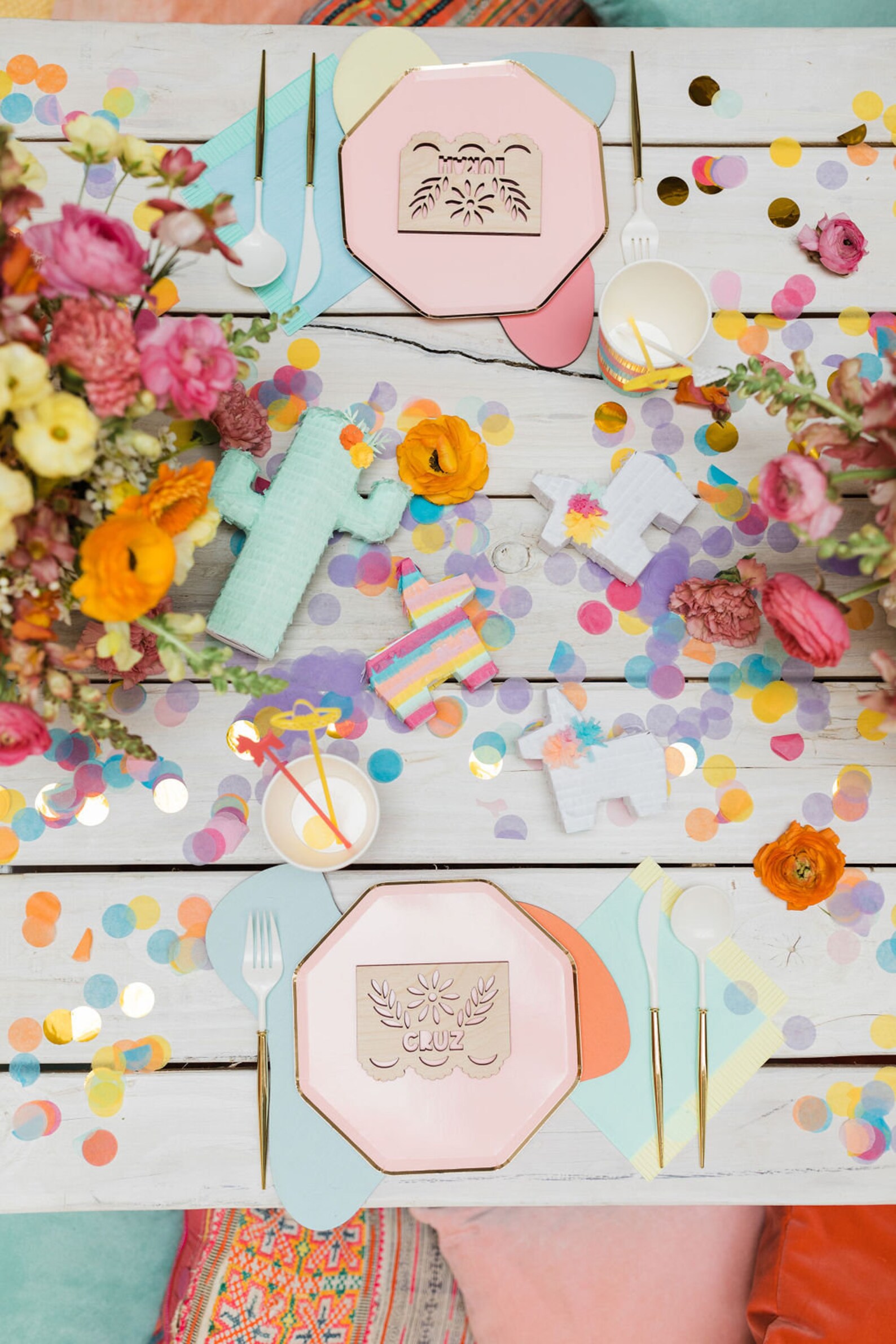 Fiesta Place Cards Cinco De Mayo Party Papel Picado Party - Etsy