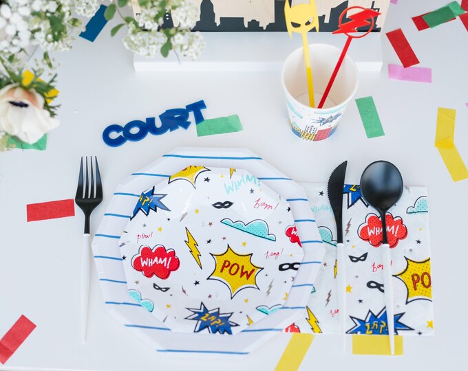 Comic Font Place Cards | Placecards | Wedding Place Cards | Colored ...