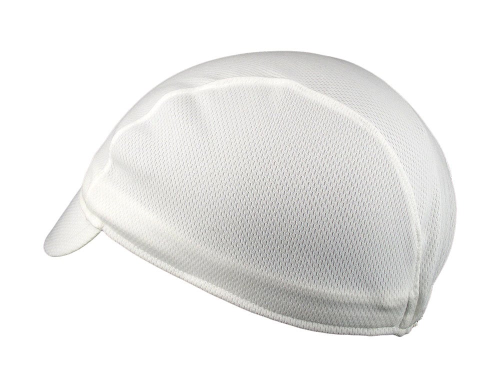 White Moisture Wicking Cycling Cap - Handmade Cap; Moisture Wicking Cap ...