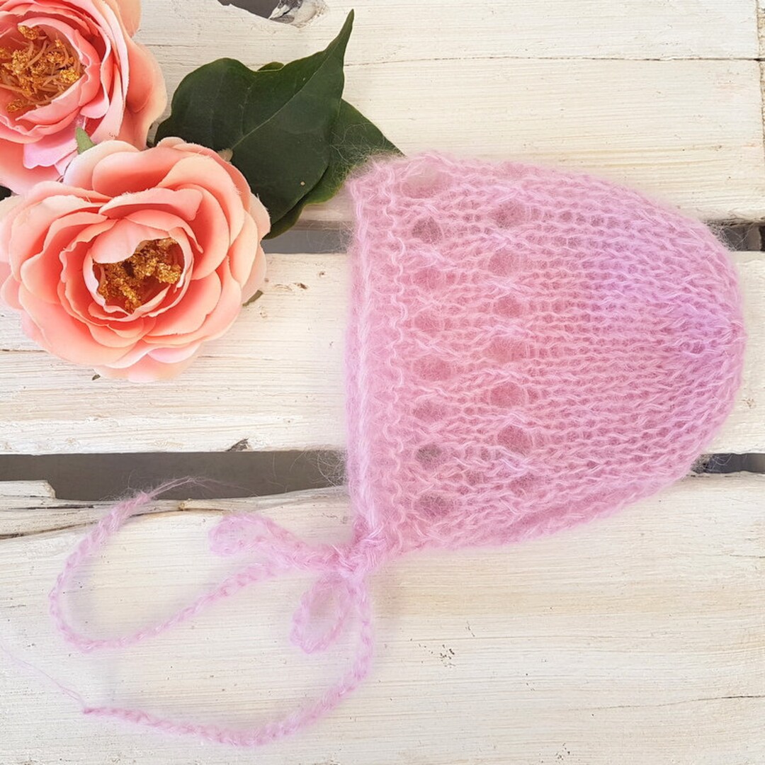 Lace Weight Baby Bonnet Knitting Pattern: Newborn Photo Prop (PDF ...