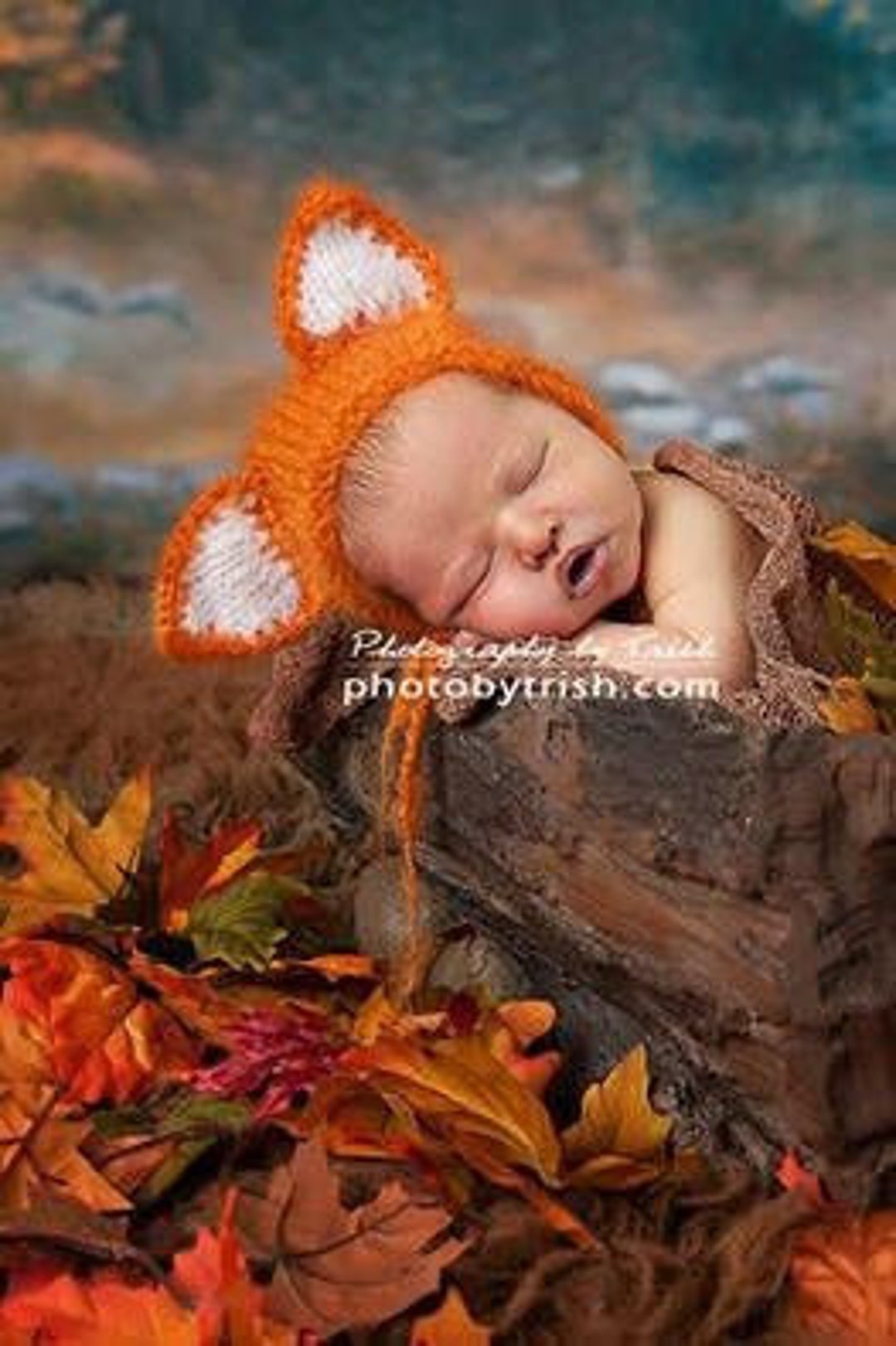 Baby Fox Bonnet Knitting PATTERN Newborn Fox Ears Hat Knitting Pattern ...