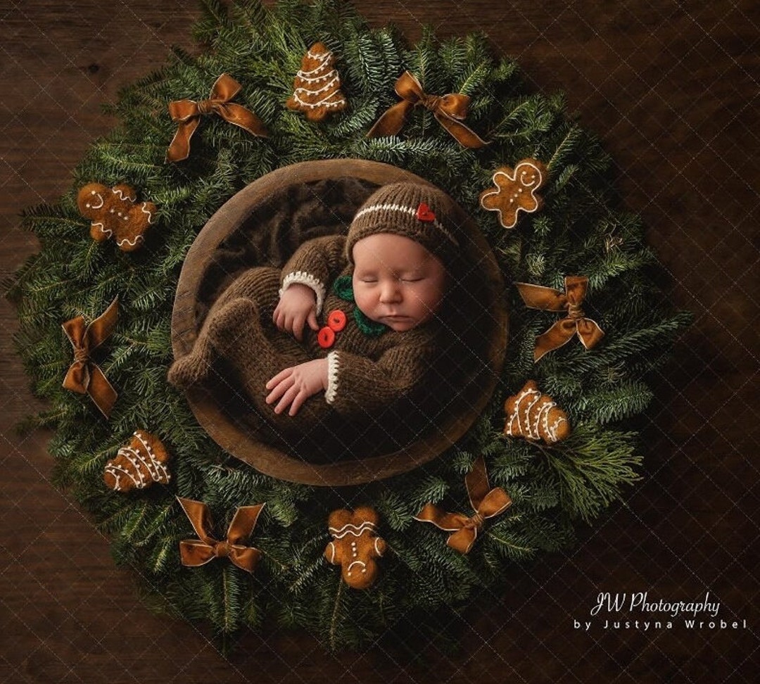 Baby Gingerbread Man Photo Prop Costume, Newborn Christmas Outfit ...