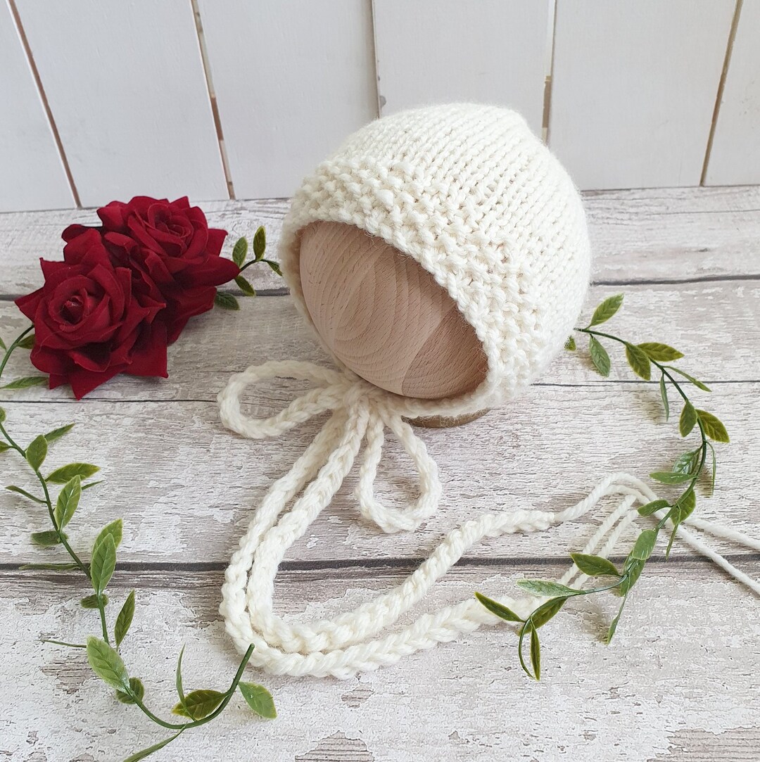 Baby Bonnet Knitting PATTERN, Seed Stitch Baby Bonnet, Quick and Easy ...