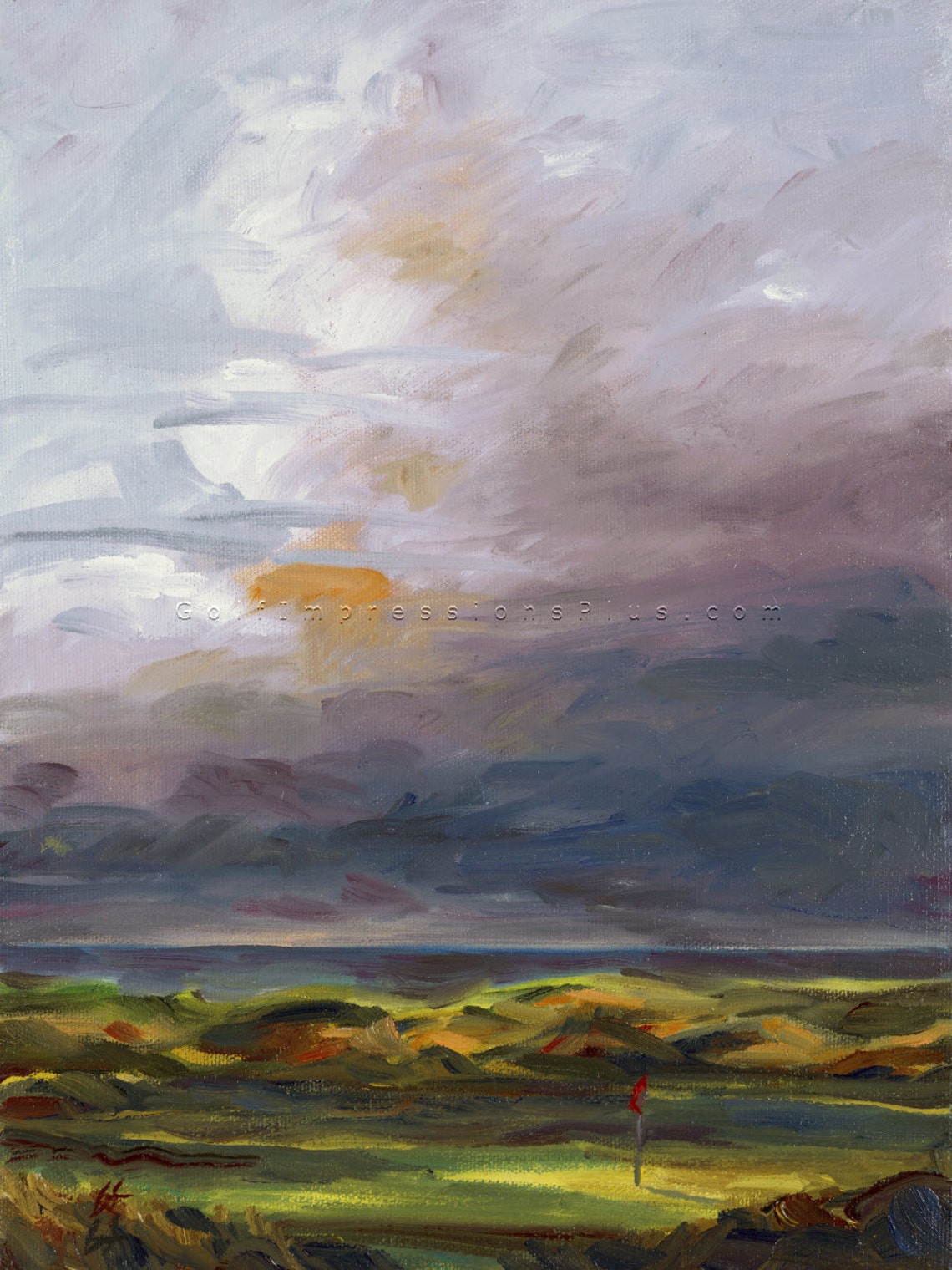 Golf Gift. Man Cave Decor. Royal Liverpool Golf Club, England dunes ...