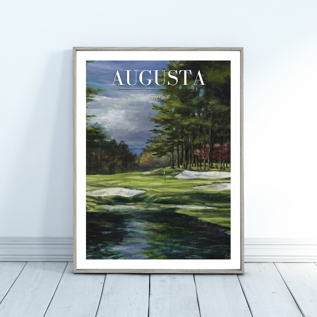 Golf Poster | Print | Augusta National Golf Club | Hole #16 | Home ...