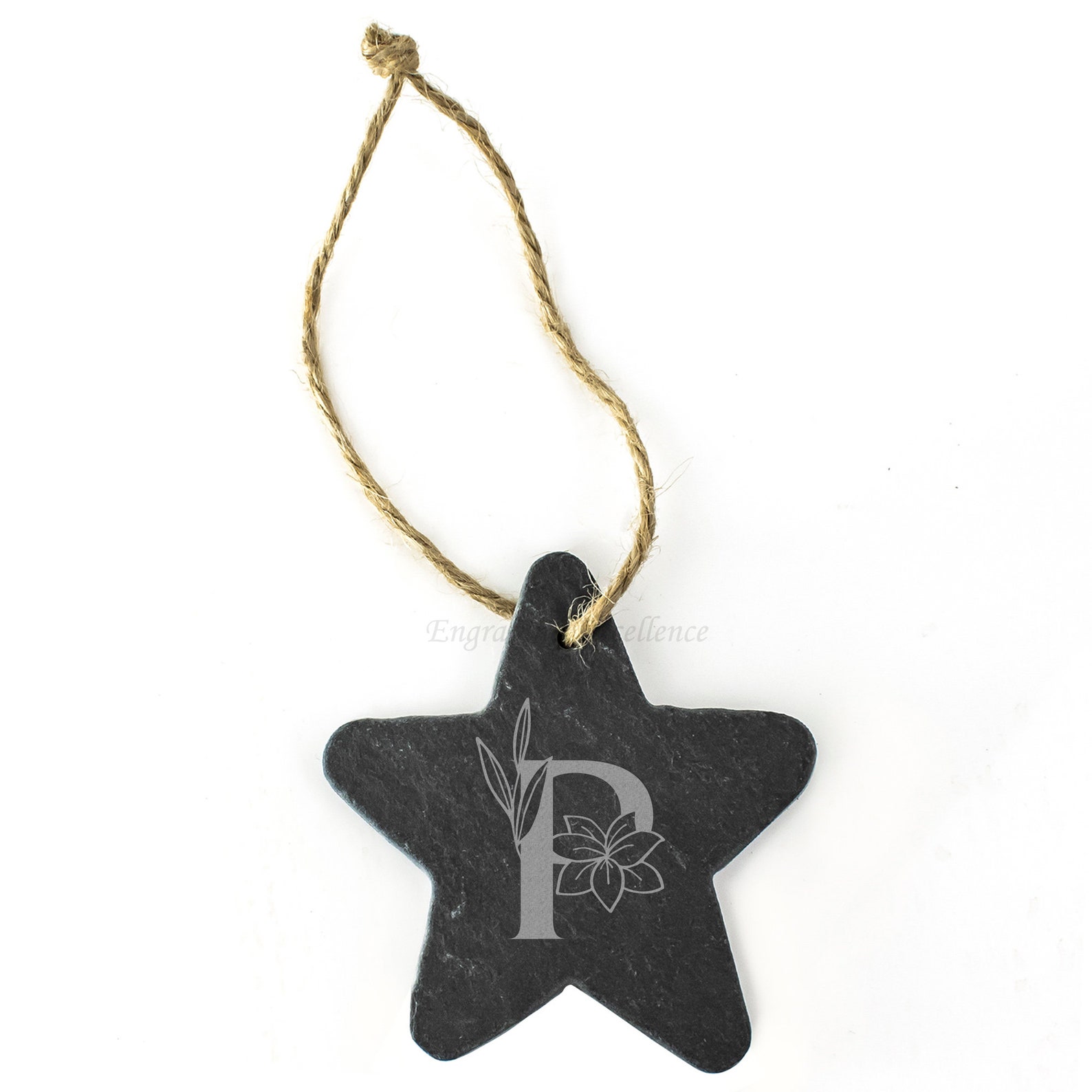 Personalised Slate Hanging Star Tree Decoration Natural Slate | Etsy UK