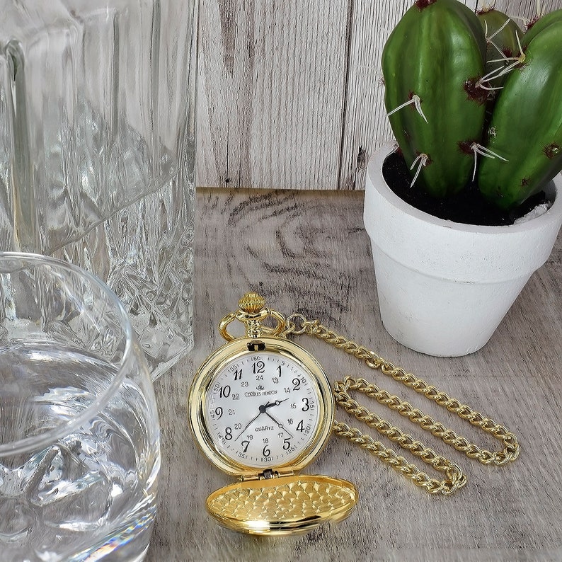 Personalised Gold Pocket Watch Engraved Pocket Watches for - Etsy