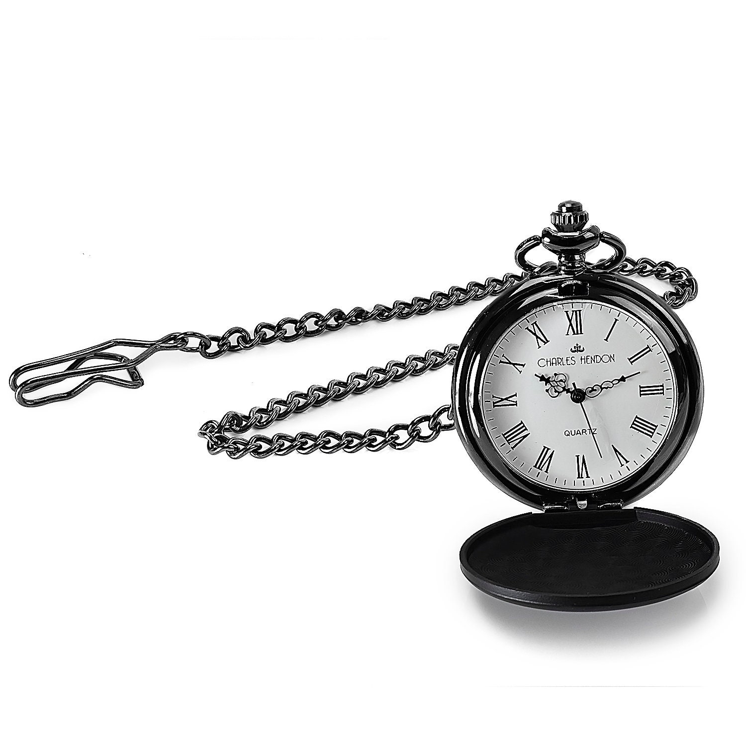 Personalised Black Roman Numerals Pocket Watch Pocket Watches | Etsy