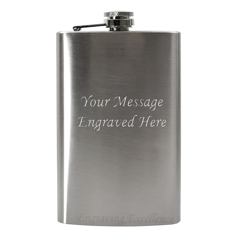 Personalized Stainless Steel Hip Flask – Engraved Gift - Etsy
