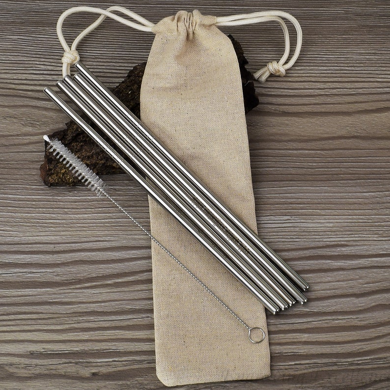 Personalised Metal Straight Drinking Straws SET OF 5 1 - Etsy