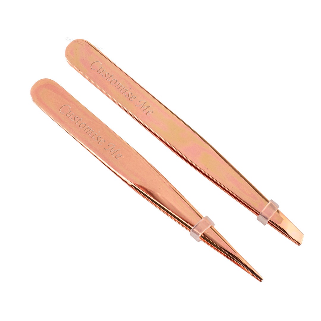 Personalised Rose Gold Tweezers A Set of Precise Tweezers & - Etsy UK