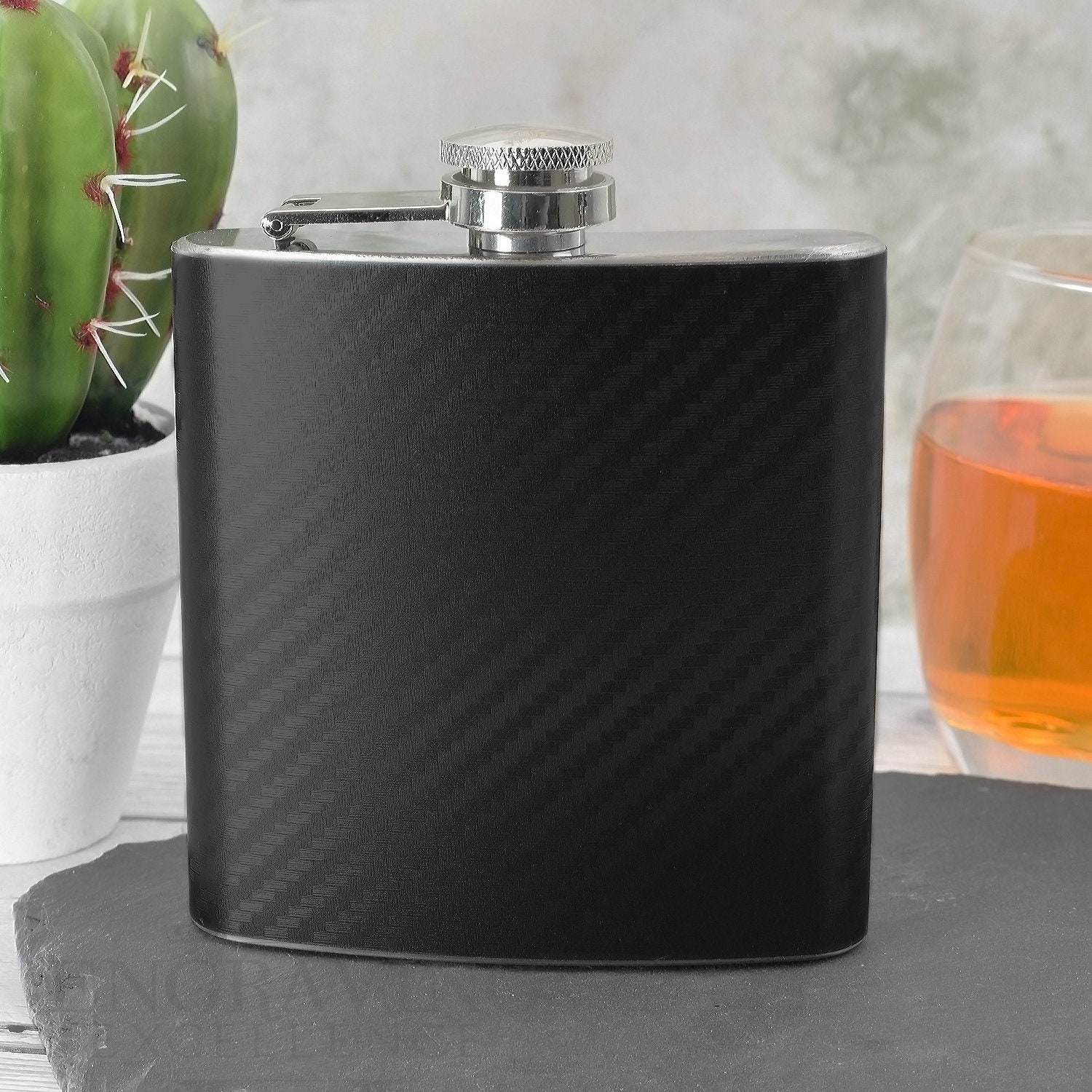 Carbon Fibre Style Hip Flask 6oz Hip flask for Women | Etsy