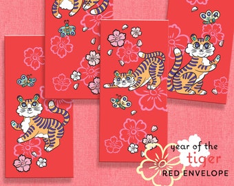 Red Envelope Tiger - Etsy