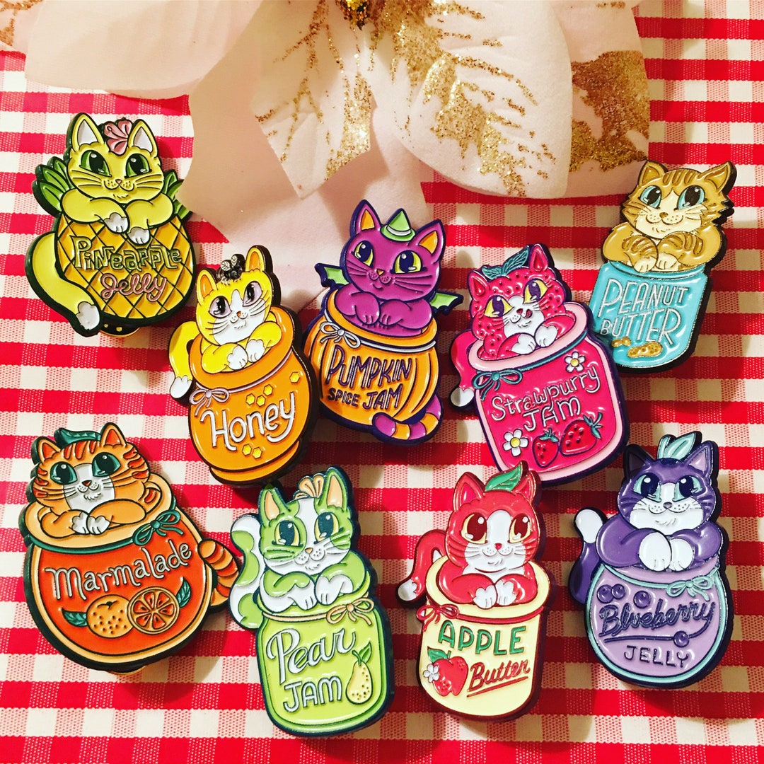 Jam Cats Enamel Pins - Etsy