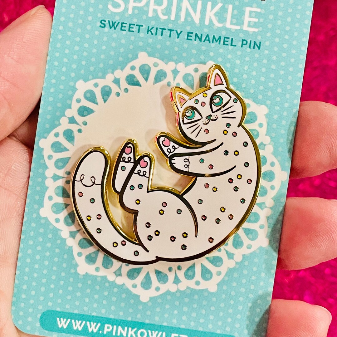 Sprinkle Cookie Cat Enamel Pin - Etsy