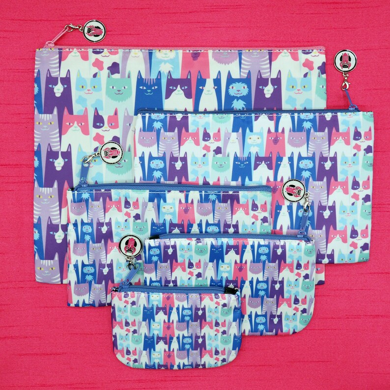 Colorful Cats Accessory Bags | Etsy