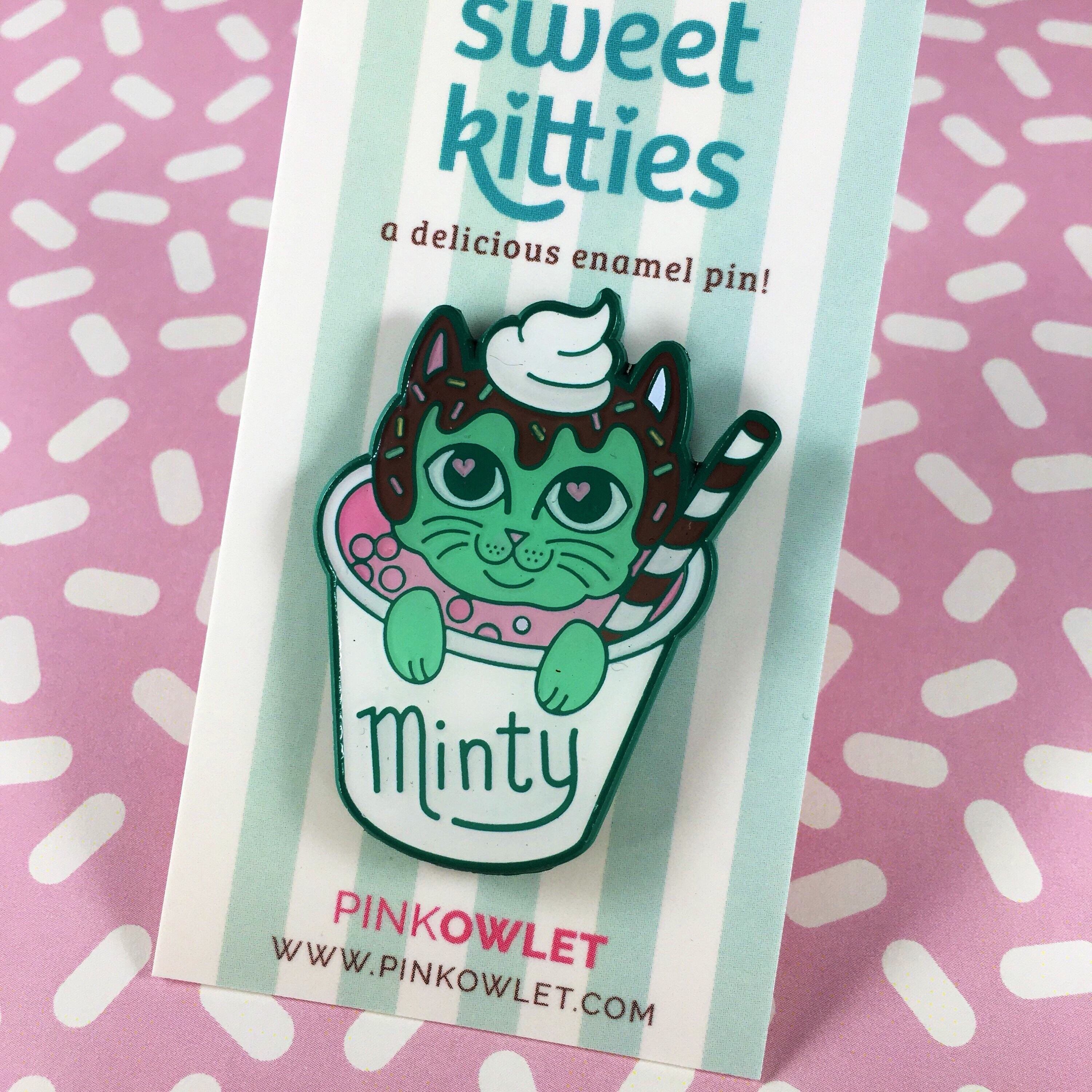 Minty Cat Ice Cream Sweet Kitties Enamel Pin - Etsy