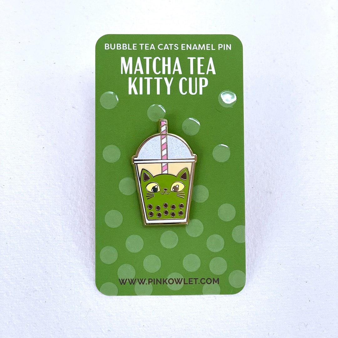 Kitty Cup Bubble Tea Cats Enamel Pin - Etsy