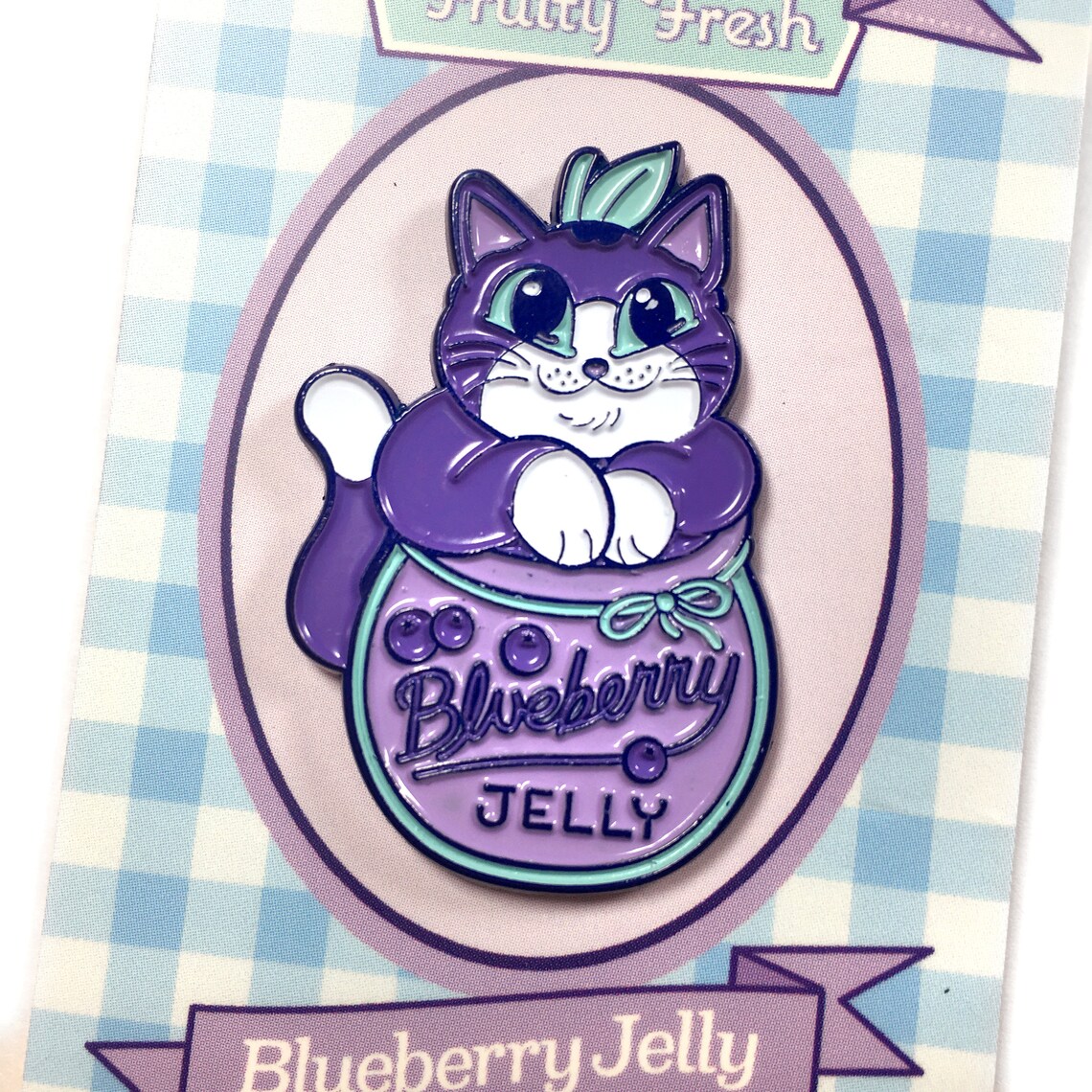 Jam Cats Blueberry Jelly Cat Enamel Pin - Etsy