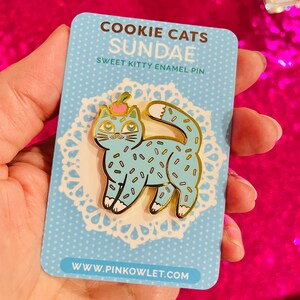 Sundae Sprinkle Cat Enamel Pin - Etsy