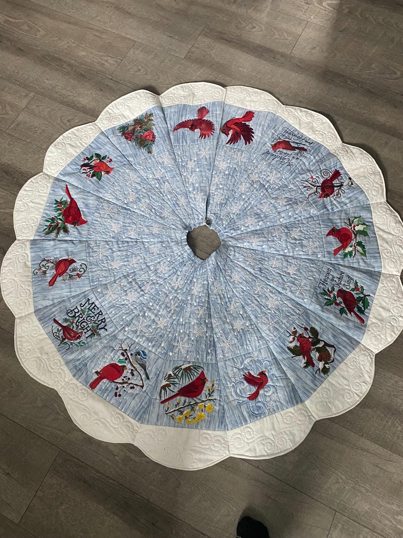 Cardinal Tree Skirt - Etsy