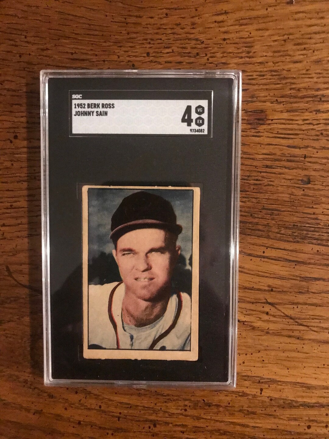 Johnny Sain 1952 Berk Ross Baseball Card SGC 4 (original Issue) (as ...