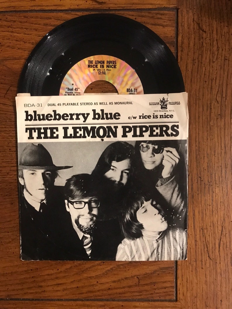 Lemon Pipers 45 With Picture Sleeve Rice is Nice/blueberry Blue (233 ...