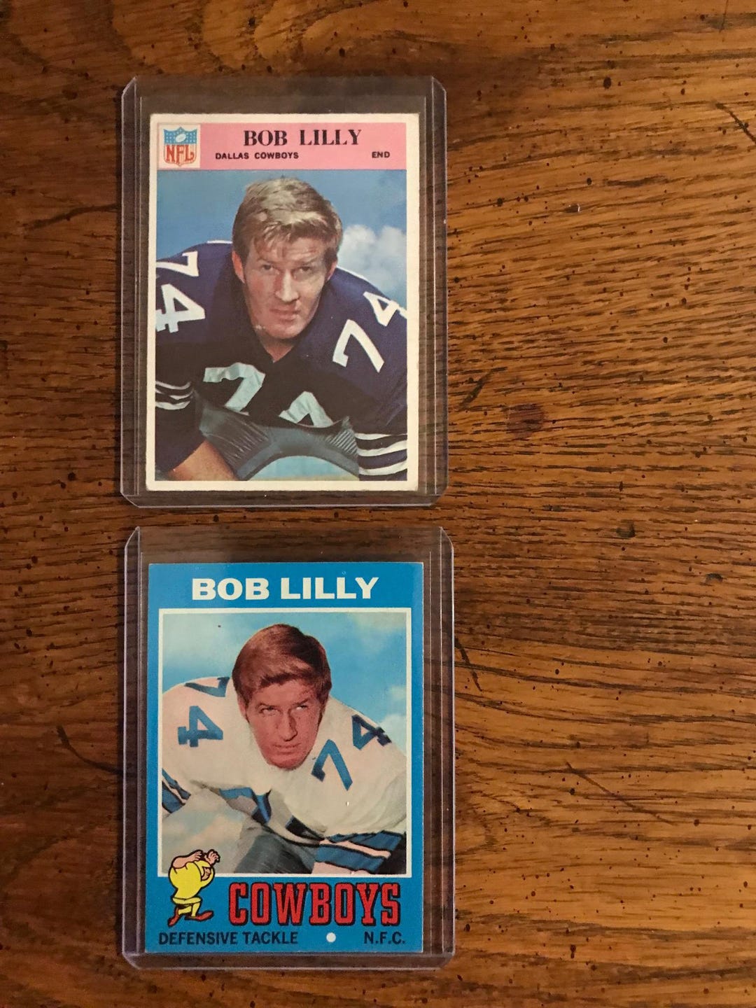 Bob Lilly 2 Different Topps Football Cards (original Issue) (as ...