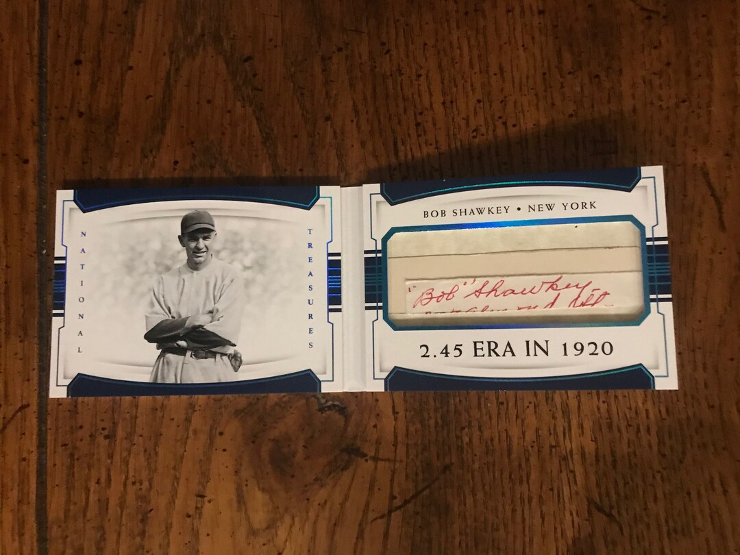 Bob Shawkey Autograph 01/10 National Treasures Cut Signatures (original ...
