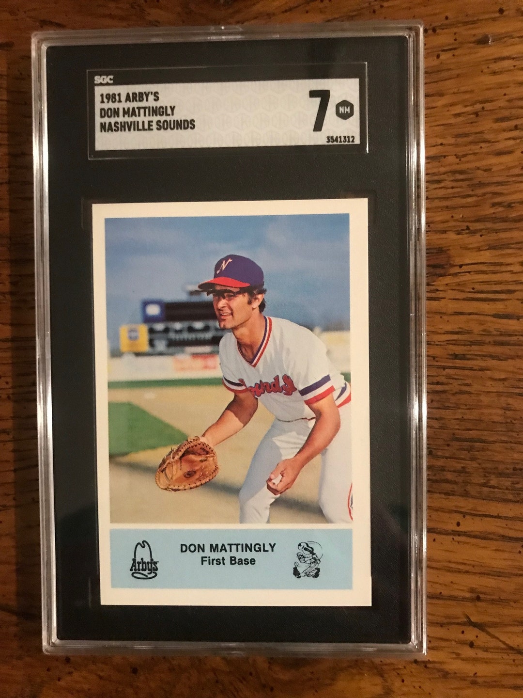 Don Mattingly 1981 Arby S Nashville Sounds Baseball Card Sgc 7 As