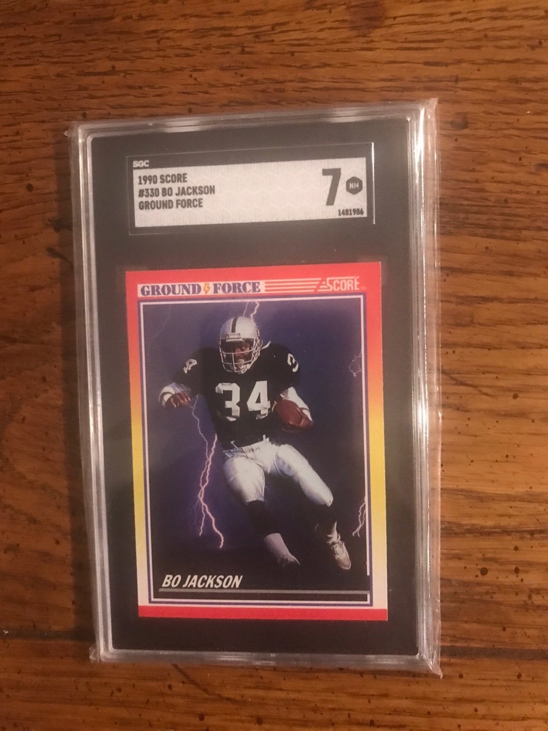 Bo Jackson 1990 Score Ground Force Football Card SGC 7 (as Pictured ...